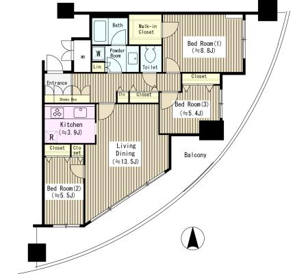 East Core Hikifune 2-bankan 39F 3906 | Luxury rental housing and ...